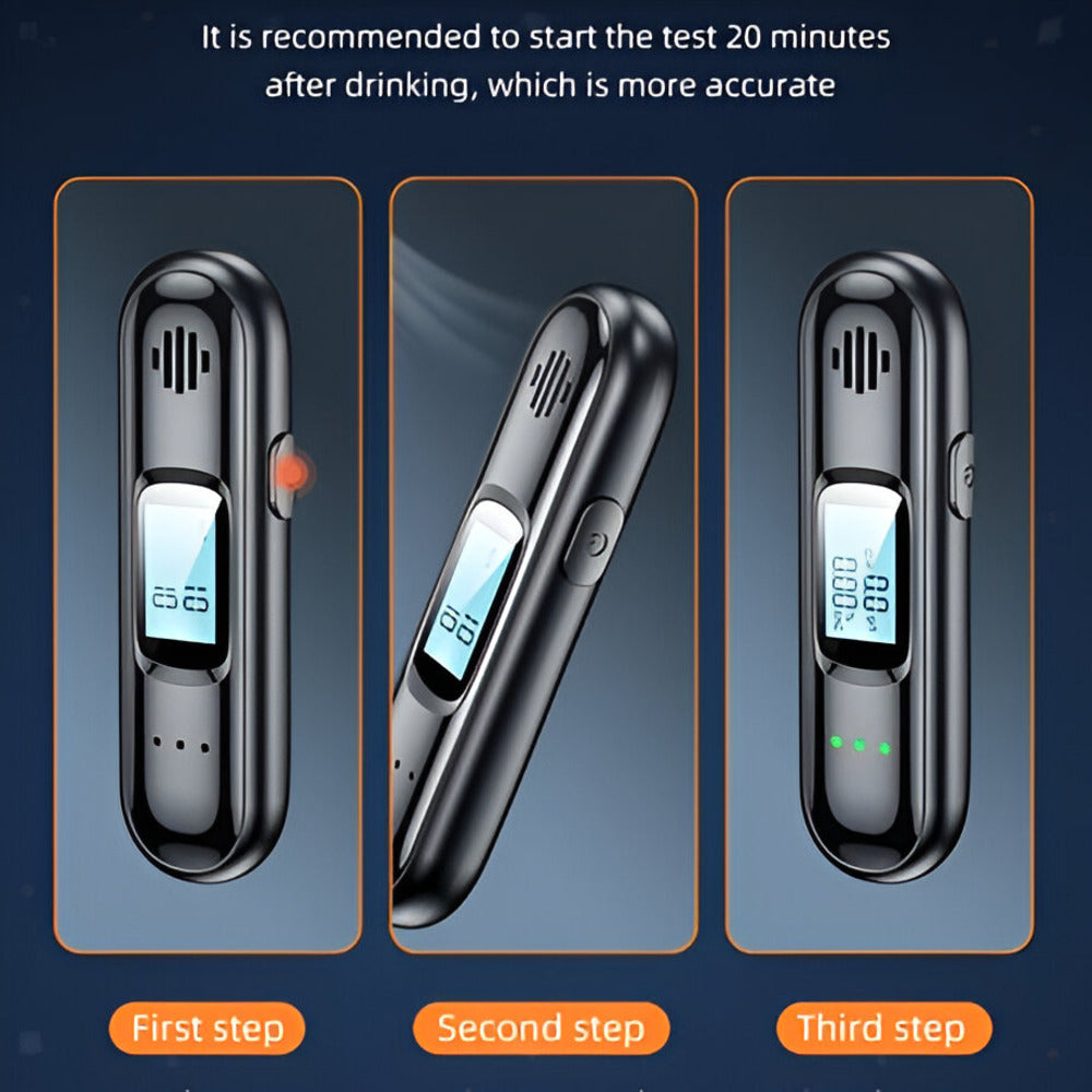 Portable Rechargeable Non-Contact Alcohol Breathalyser Tester – Gadget Time